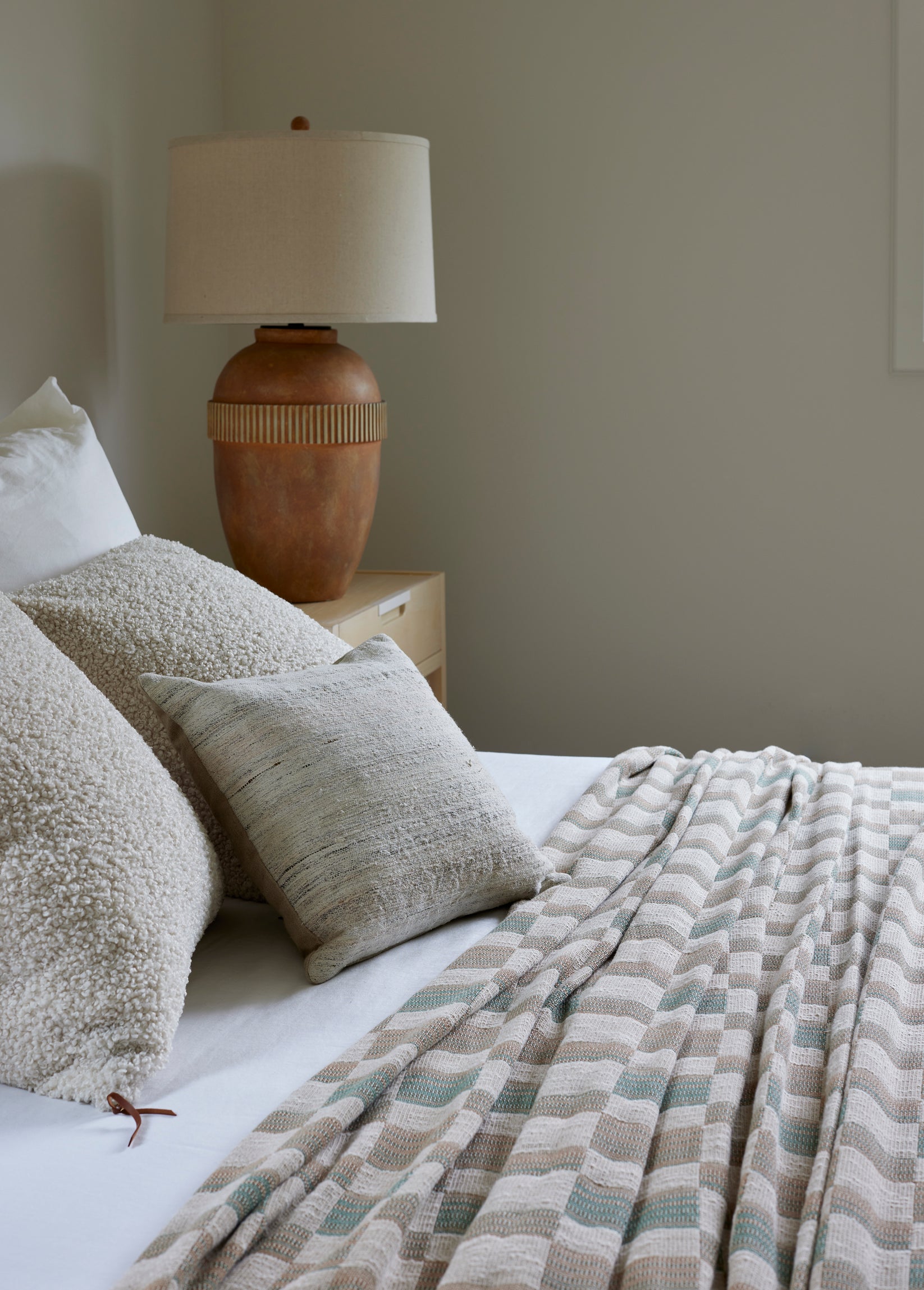 Mariana Bedspread in Sea – Folk Textiles